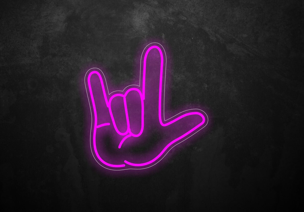 I Love You Hand Neon Sign Hand Neon Sign Shaka Neon Sign - Etsy
