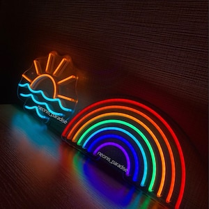 Sunrise Neon Sign, Ocean View Neon Sign, Beach Nature Sign Housewarming ...