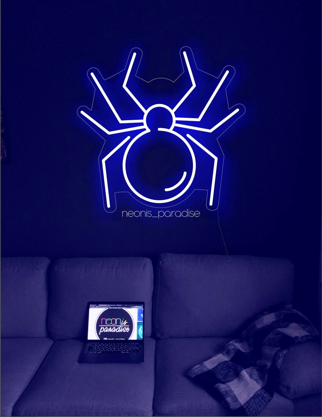 Spider Neon Sign, Halloween Spider Neon Sign, Trick or Treat Neon ...