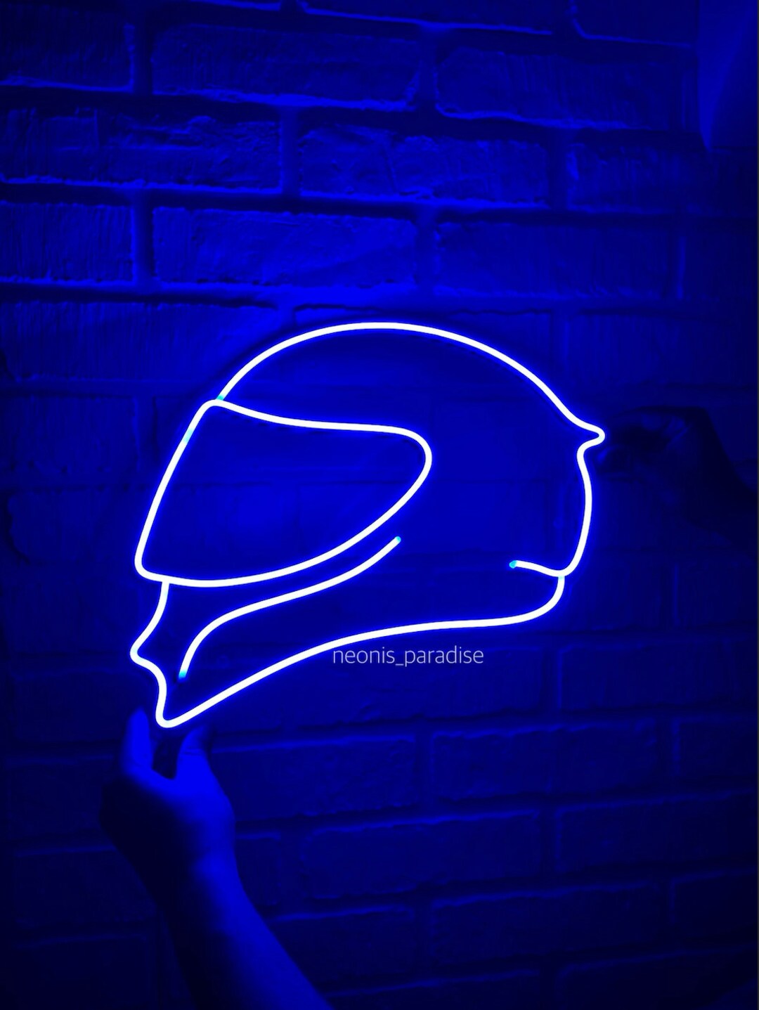 Helmet Neon Sign, Motorcycle Neon Sign, Bike Helmet Sign, Motocross ...