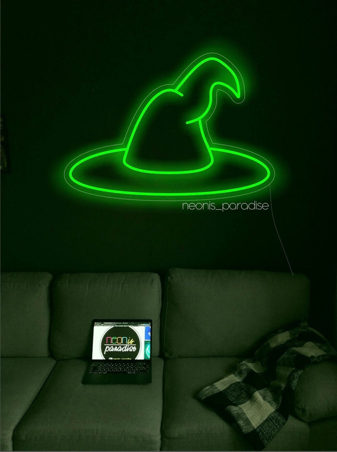 Witch Hat Neon Sign, Witch Neon Sign, Halloween Neon Decor, Witchy Home ...