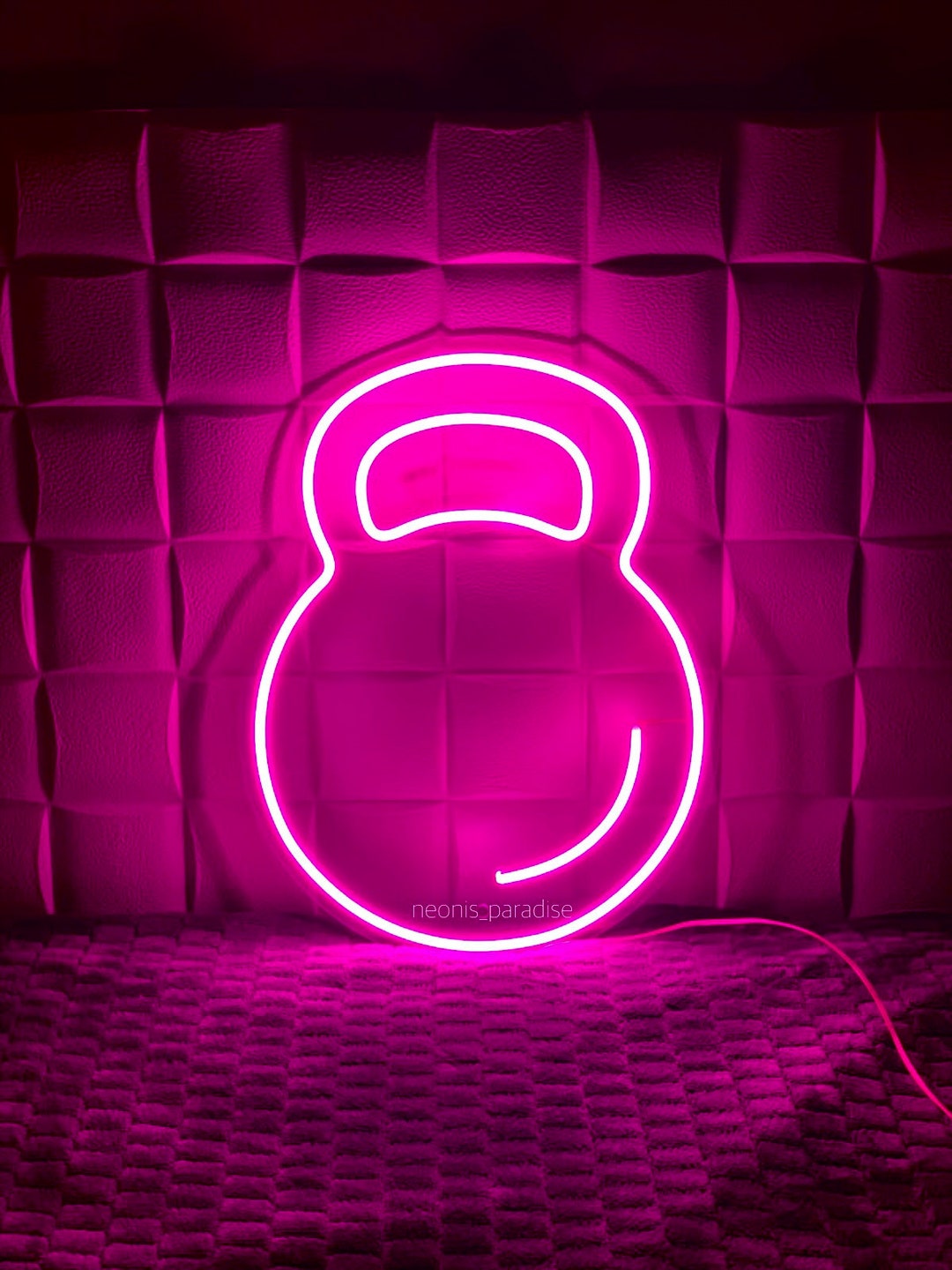 Kettlebell Sign Gym Neon Sign Dumbbell Neon Sign Sign For Sports Room Custom Gym Neon Sign