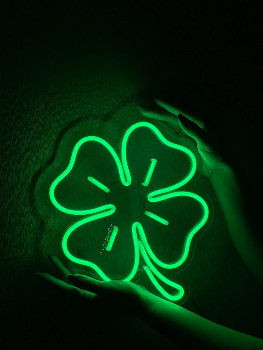 Clover Leaf Neon Sign, Shamrock Neon Sign, Leaf Green Neon Sign, Custom ...