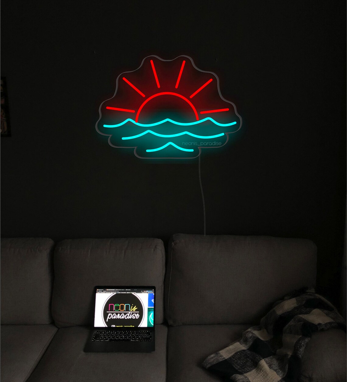 Sunrise Neon Sign Ocean View Neon Sign Beach Nature Sign - Etsy