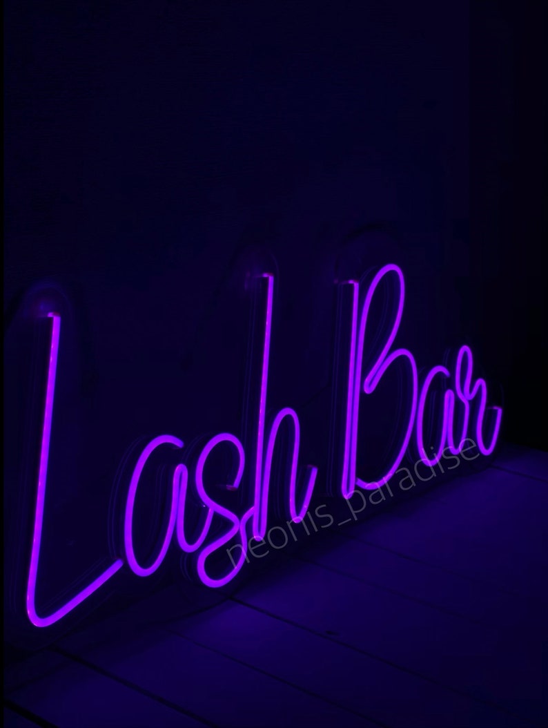 Lash Bar Neon Sign Lashes Neon Sign Beauty Industry Neon - Etsy