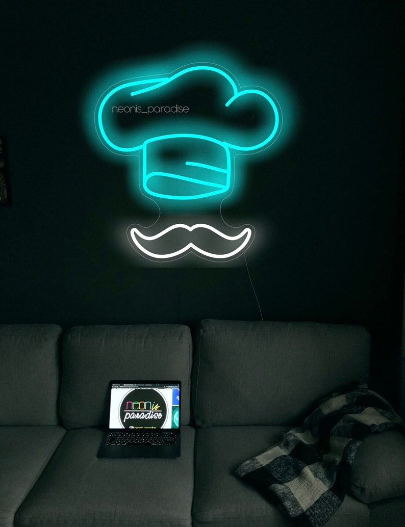 Chef's Hat Neon Sign Chef Sign Neon Sign for Cafe - Etsy