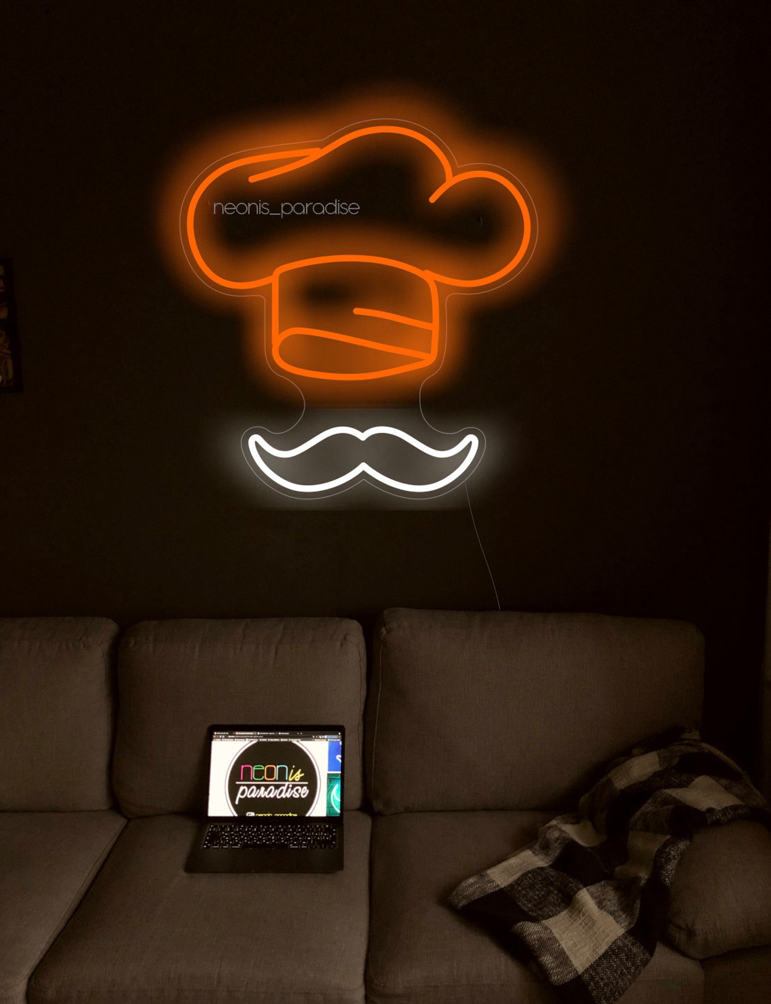 Chef's Hat Neon Sign Chef Sign Neon Sign for Cafe - Etsy