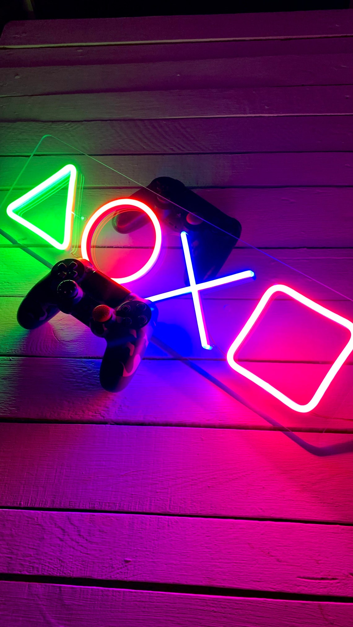 Playstation logo led-neon wall neon decor PlayStation playroom | Etsy