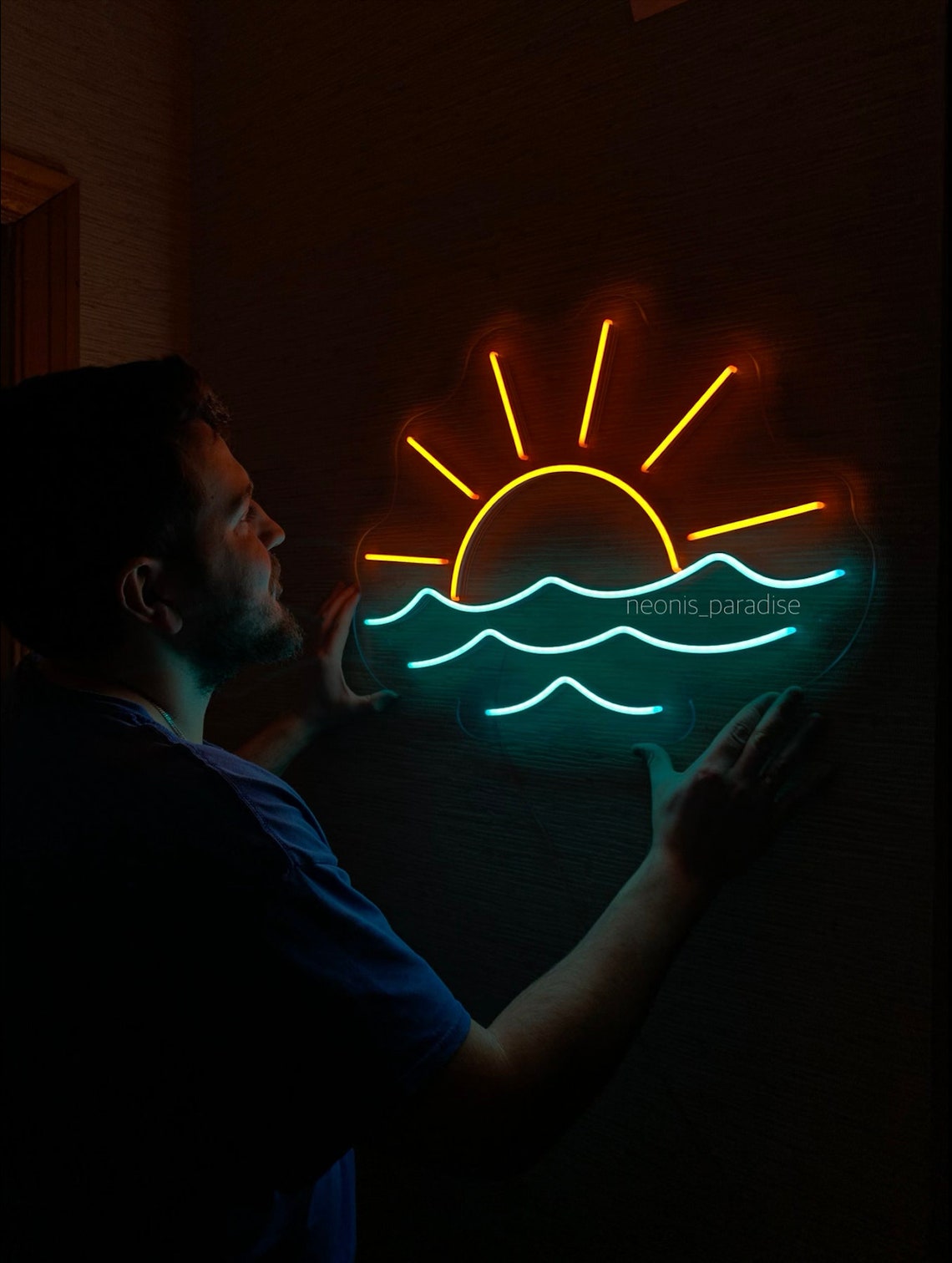 Sunrise Neon Sign Ocean View Neon Sign Beach Nature Sign - Etsy