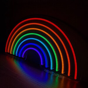 Rainbow Neon Sign, Rainbow Flag Led Neon Sign, LGBT Neon Sign, Nature ...