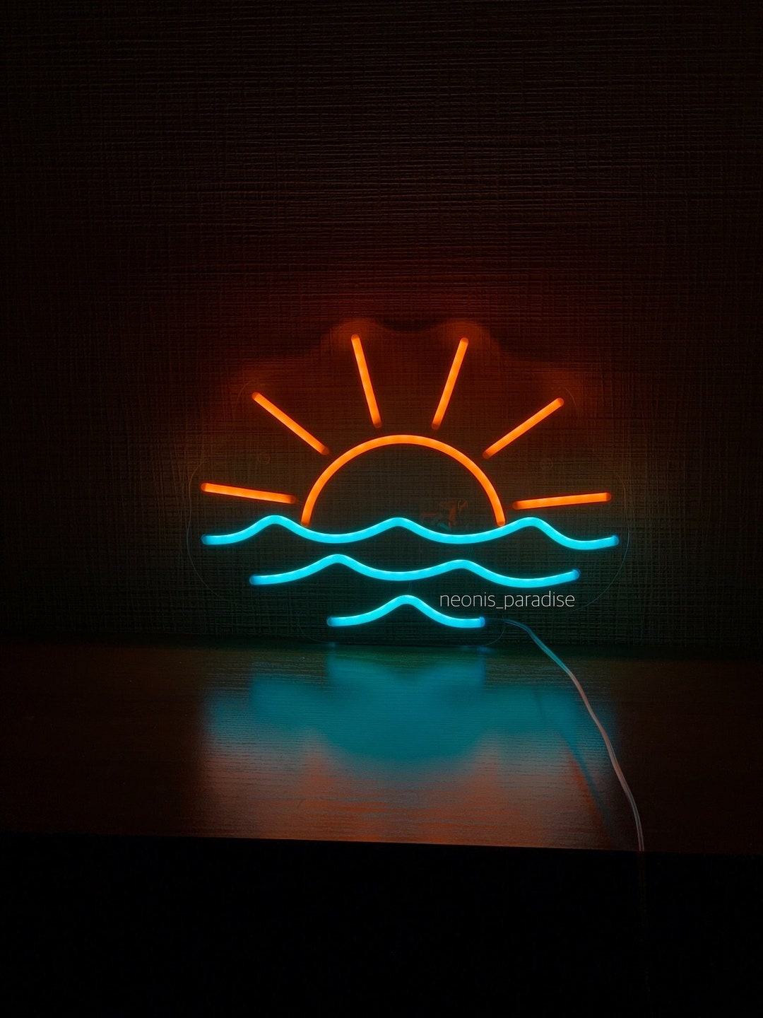 Sunrise Neon Sign, Ocean View Neon Sign, Beach Nature Sign Housewarming ...