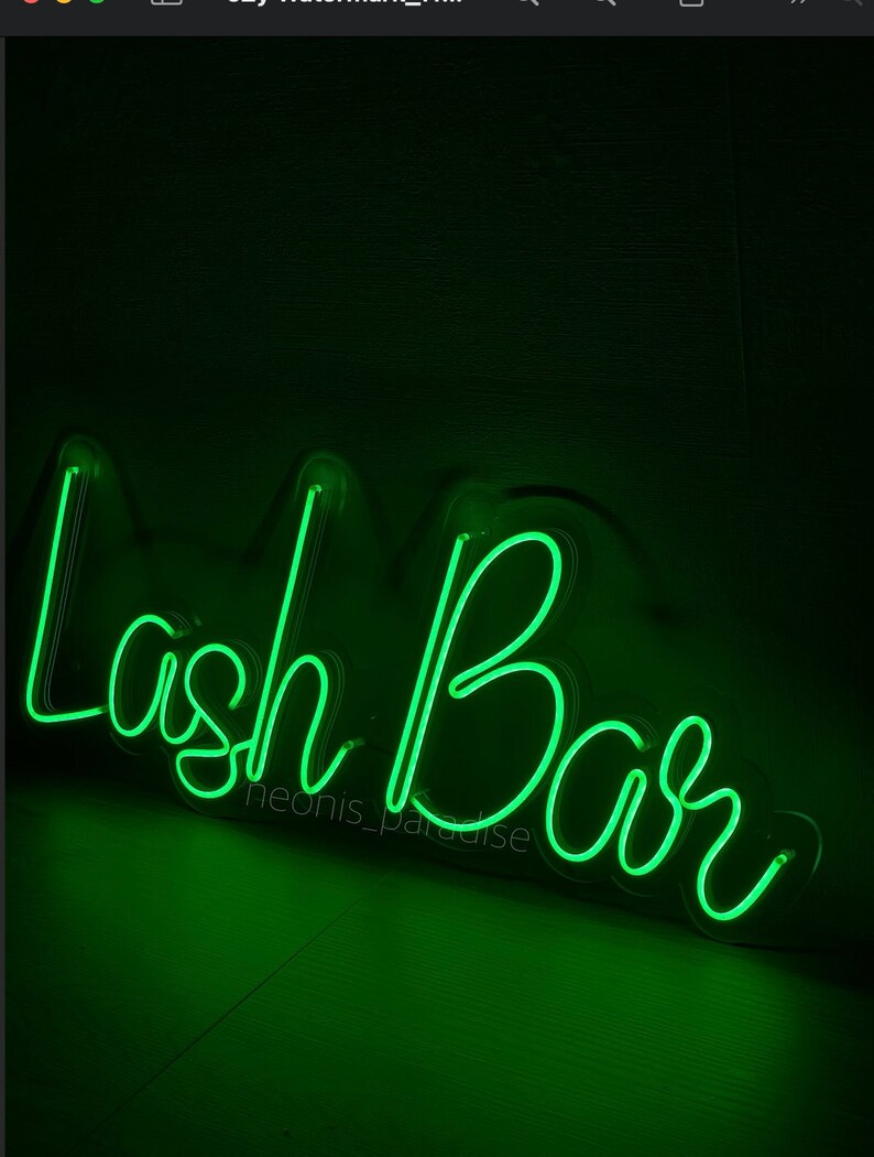 Lash Bar Neon Sign Lashes Neon Sign Beauty Industry Neon - Etsy