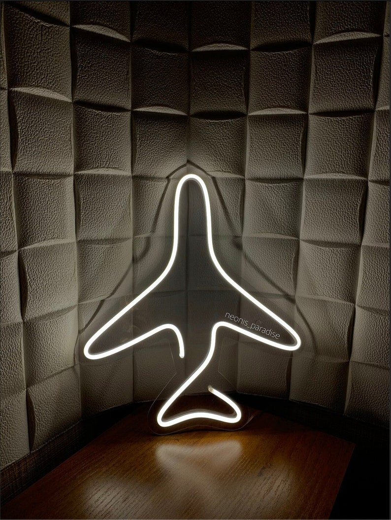 Plane Neon Sign Airplane Led Neon Neon Wall Decor Neon - Etsy