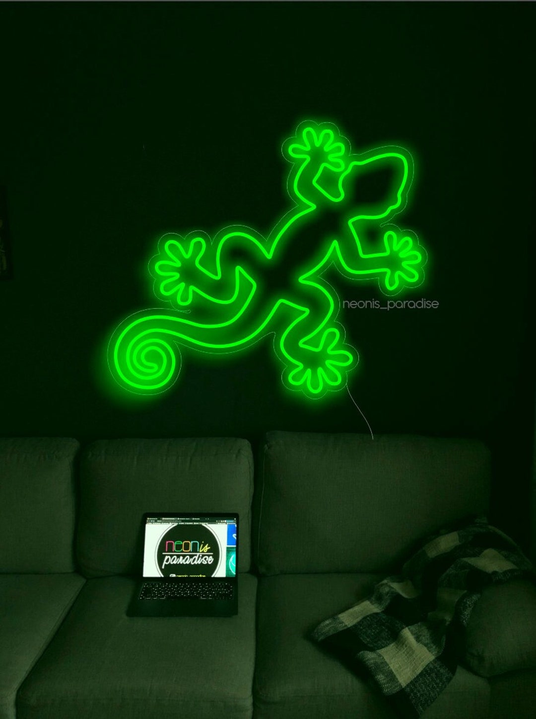 Gecko Neon Sign, Lizard Neon Sign, Chameleon Wall Sign, Zoo Petshop ...