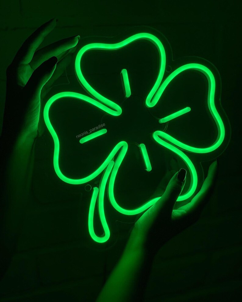 Clover Leaf Neon Sign Shamrock Neon Sign Leaf Green Neon - Etsy