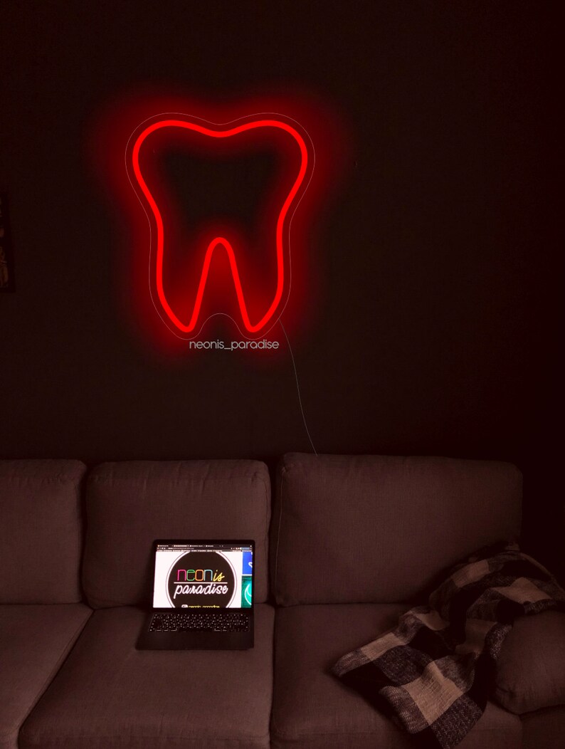 Tooth Neon Sign Dentist Office Decor Sign Custom Dental - Etsy