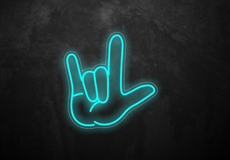 I Love You Hand Neon Sign Hand Neon Sign Shaka Neon Sign - Etsy
