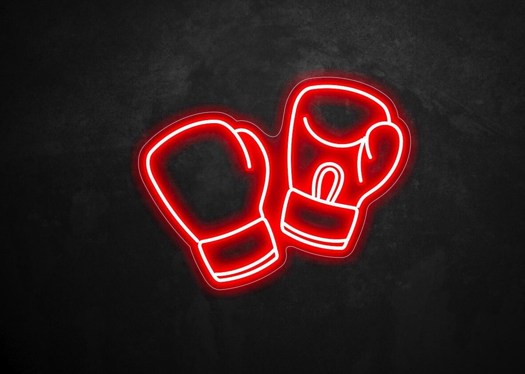 Boxing Gloves Led Neon Sign, Mitt Neon Sign, Sport Neon Sign, Boxing ...