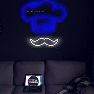 Chef's Hat Neon Sign Chef Sign Neon Sign for Cafe - Etsy