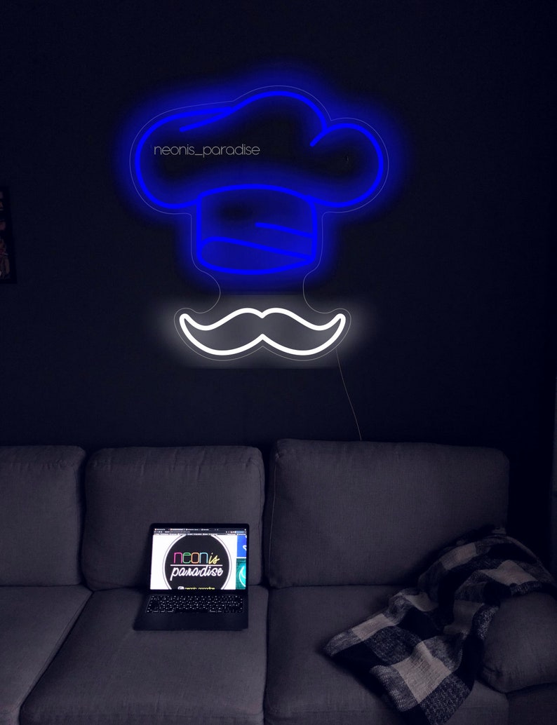 Chef's Hat Neon Sign Chef Sign Neon Sign for Cafe - Etsy