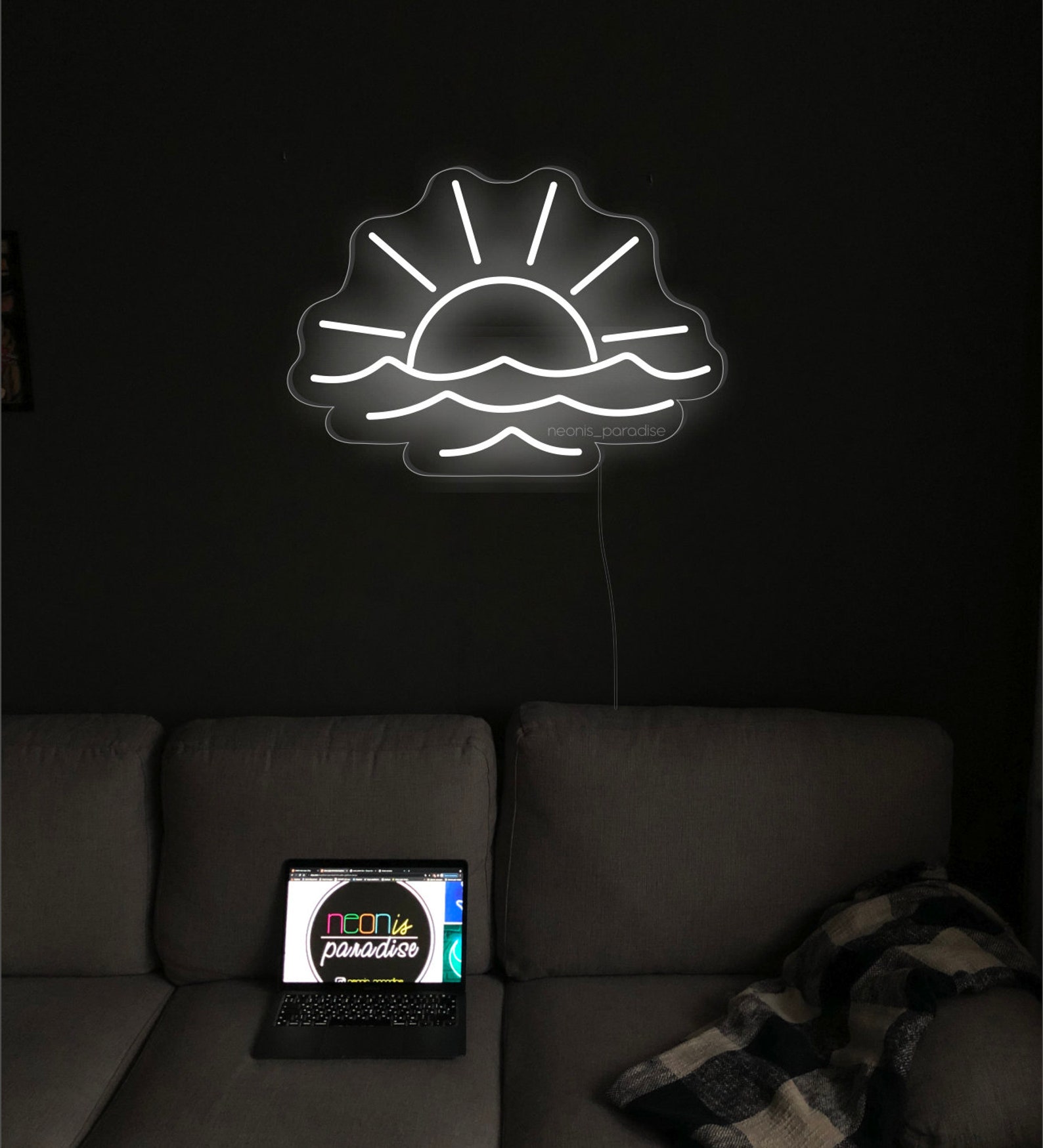 Sunrise Neon Sign Ocean View Neon Sign Beach Nature Sign | Etsy