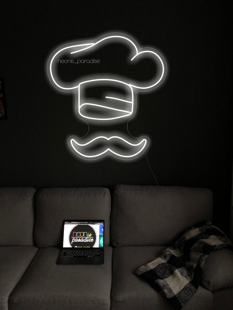Chef's Hat Neon Sign Chef Sign Neon Sign for Cafe - Etsy