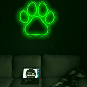 Paw Neon Sign, Pet Shop Neon Sign, Grooming Wall Neon Sign, Dog Neon ...