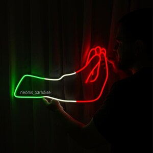 Italian Hand Gesture Sign, Hand Neon Sign, Italy Neon Sign, Classic ...