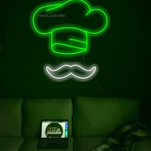 Chef's Hat Neon Sign Chef Sign Neon Sign for Cafe - Etsy