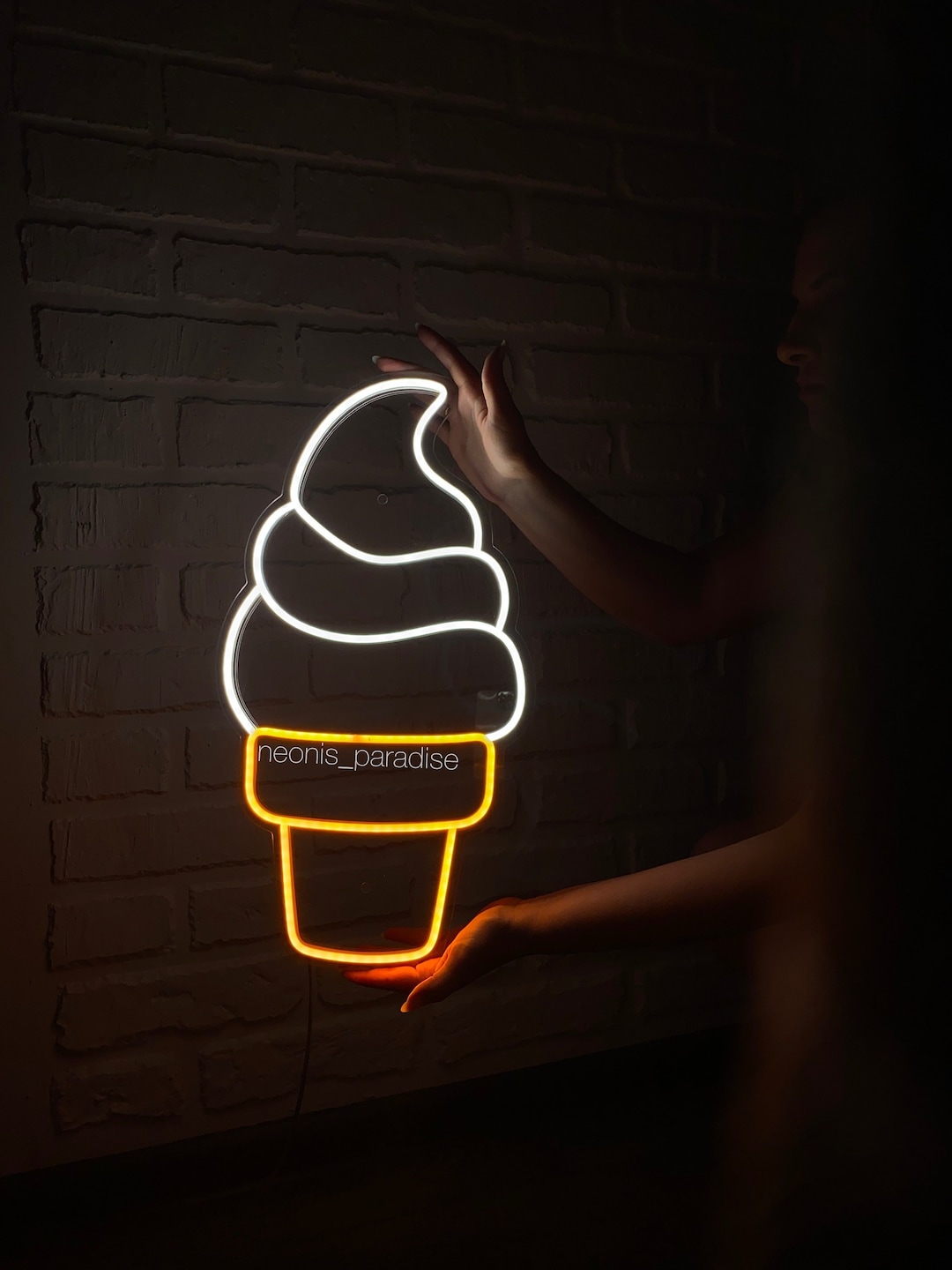 Ice Cream Neon Sign, Food Neon Sign, Ice Cream Led Light, Ice Sign ...
