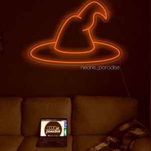 Witch Hat Neon Sign Witch Neon Sign Halloween Neon Decor - Etsy