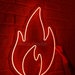 Flame Fire Neon Sign, Led Flame Wall Decor, Neon Sign for Bedroom ...