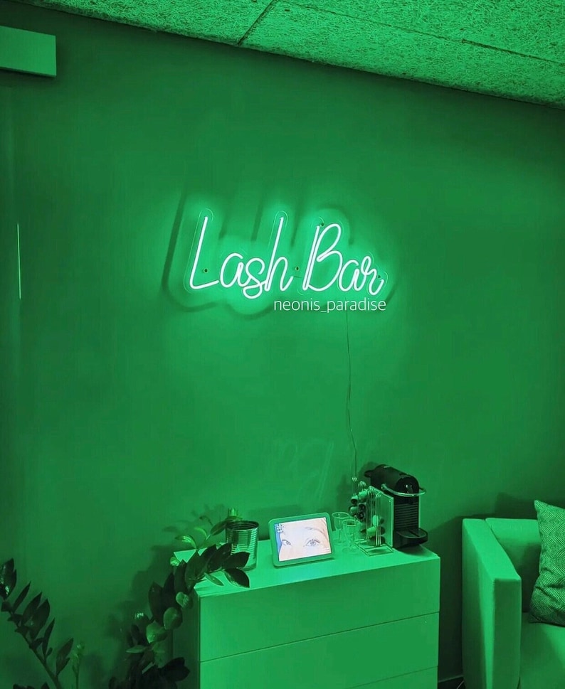 Lash Bar Neon Sign Lashes Neon Sign Beauty Industry Neon - Etsy