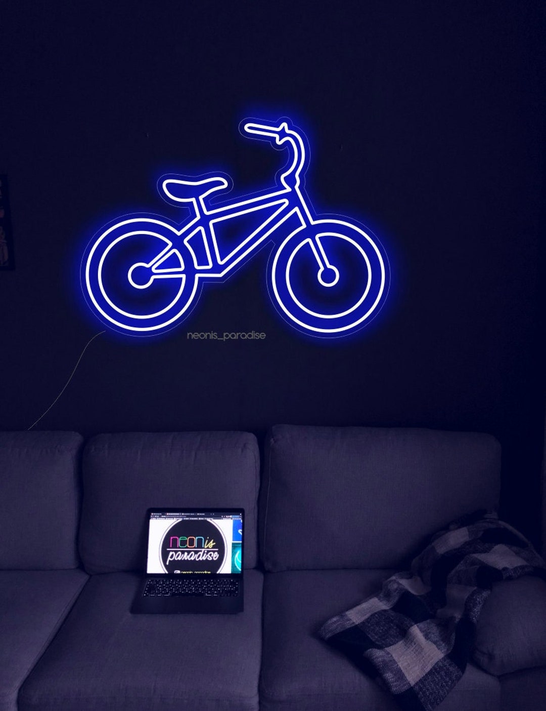 Bike Neon Sign, Bicycle Wall Sign, Bike Shop Sign, Cycling Neon ...
