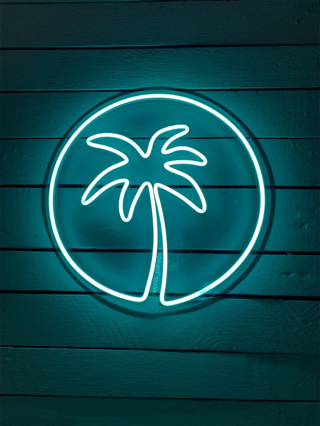 Palm Neon Sign, Tree Neon Sign, Beach Neon Sign, Coconut Palm Neon Sign ...