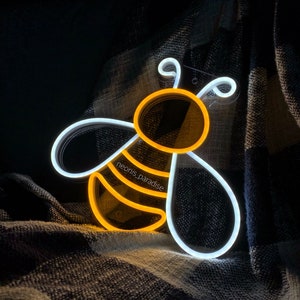 Bee Neon Sign, Honey Neon Sign, Baby Shower Decor, Housewarming Bedroom ...
