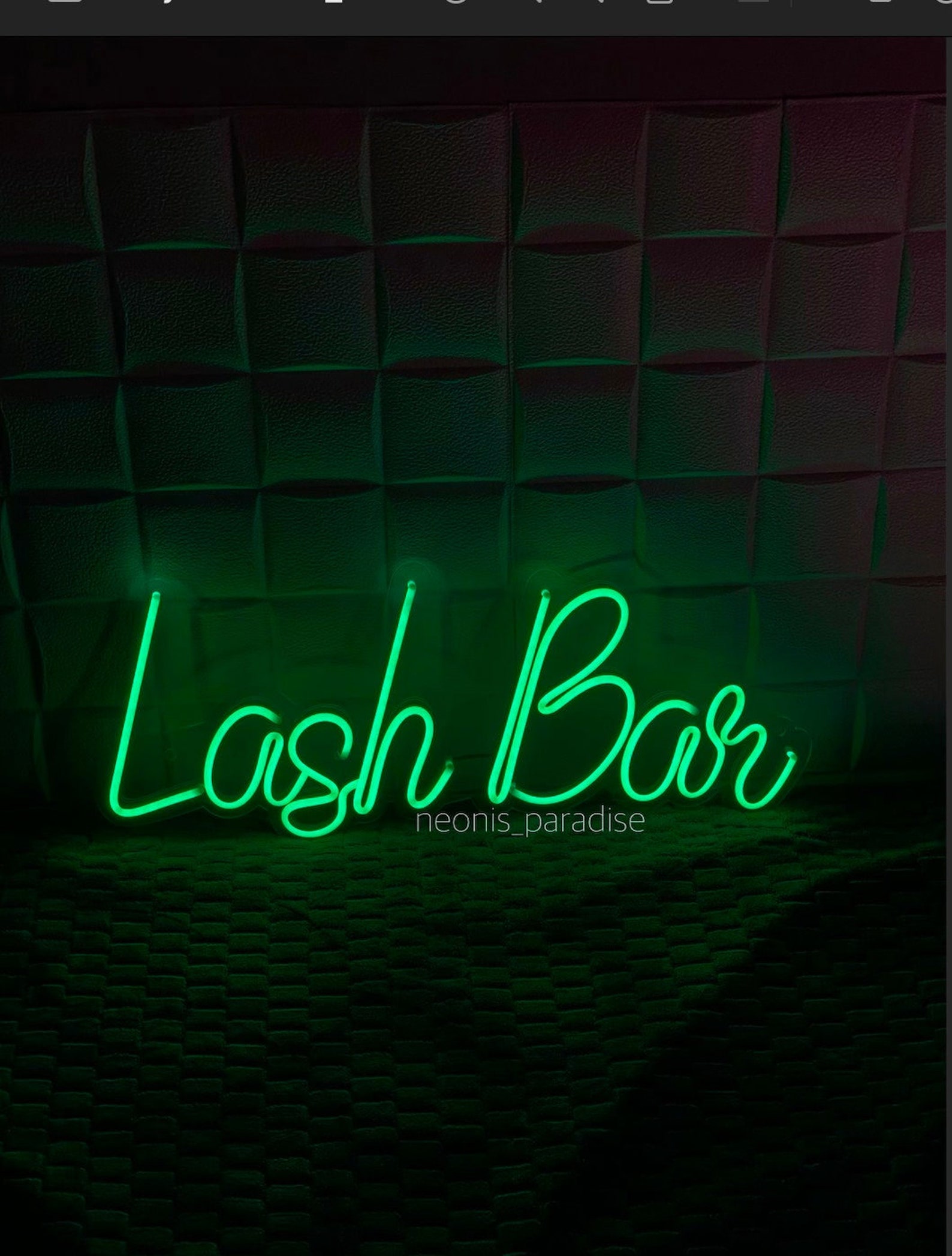 Lash Bar Neon Sign Lashes Neon Sign Beauty Industry Neon - Etsy
