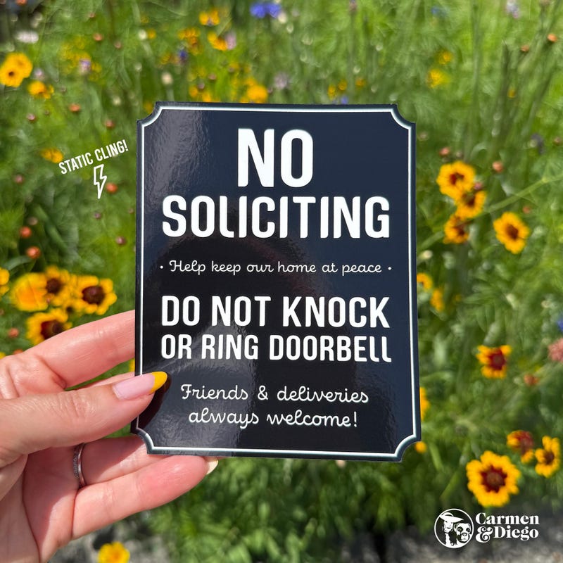Pink No Soliciting Decal - Etsy