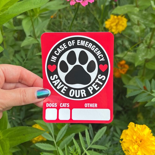 Save Our Pets Window Decal Emergency Sticker in Case - Etsy Canada