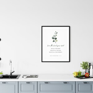 Deuteronomy 6:5, Love the Lord Your God, Printable Scripture Wall Art ...