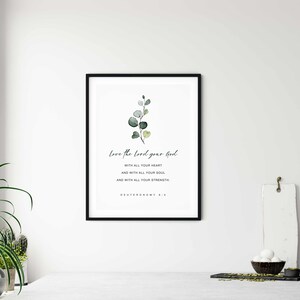 Deuteronomy 6:5, Love the Lord Your God, Printable Scripture Wall Art ...