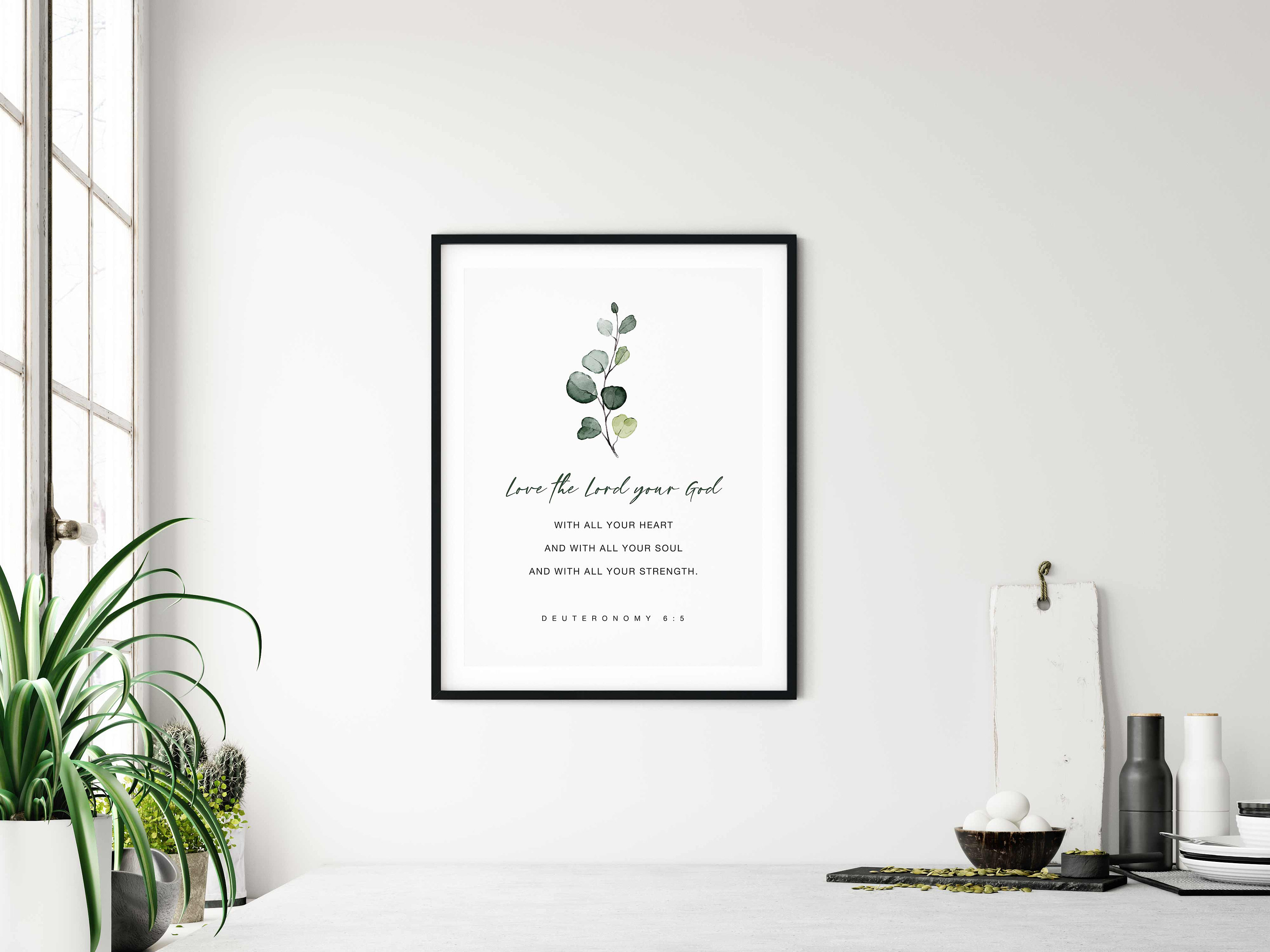 Deuteronomy 6:5, Love the Lord Your God, Printable Scripture Wall Art ...