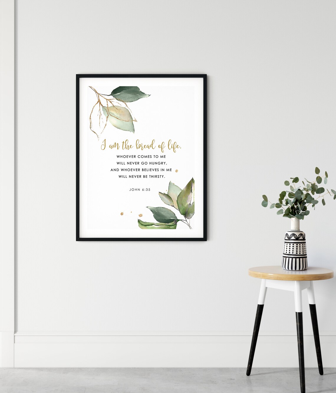 John 6:35 I Am the Bread of Life, Christian Wall Decor, Scripture Wall ...