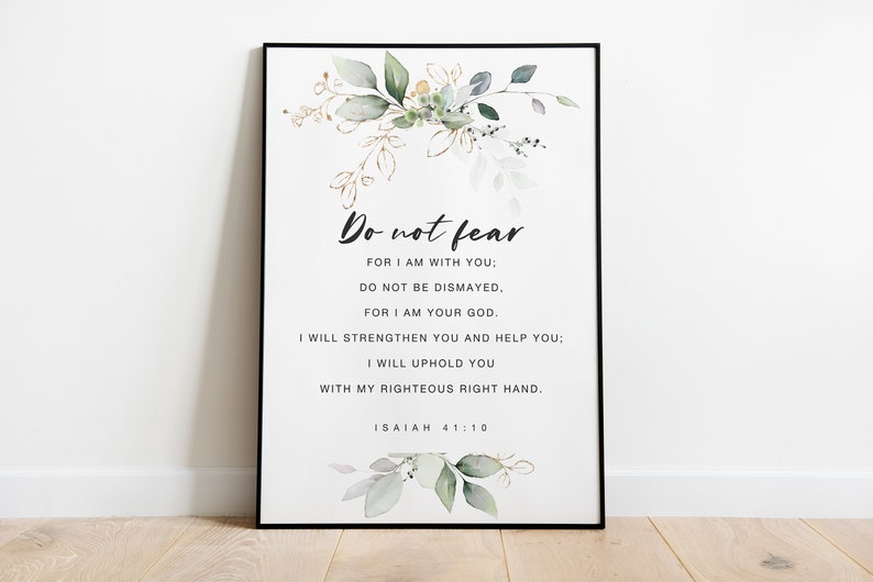 Isaiah 41:10 Do Not Fearprintable Wall Art Bible Verse Wall - Etsy