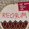 DIGITAL DOWNLOAD Redrum Overlook Hotel Carpet Cross Stitch Pattern the ...