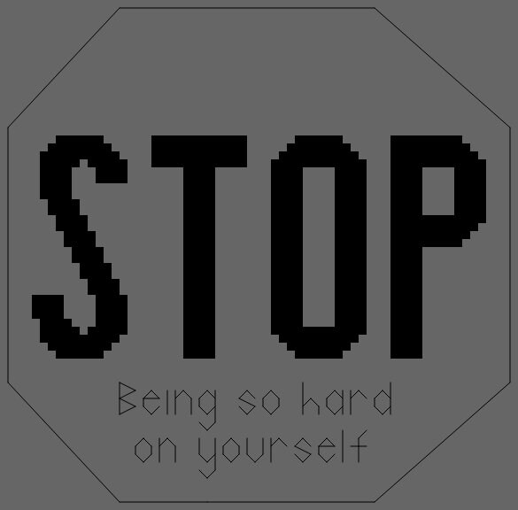 DIGITAL DOWNLOAD | Motivational Stop Sign | Cross Stitch Pattern - Etsy