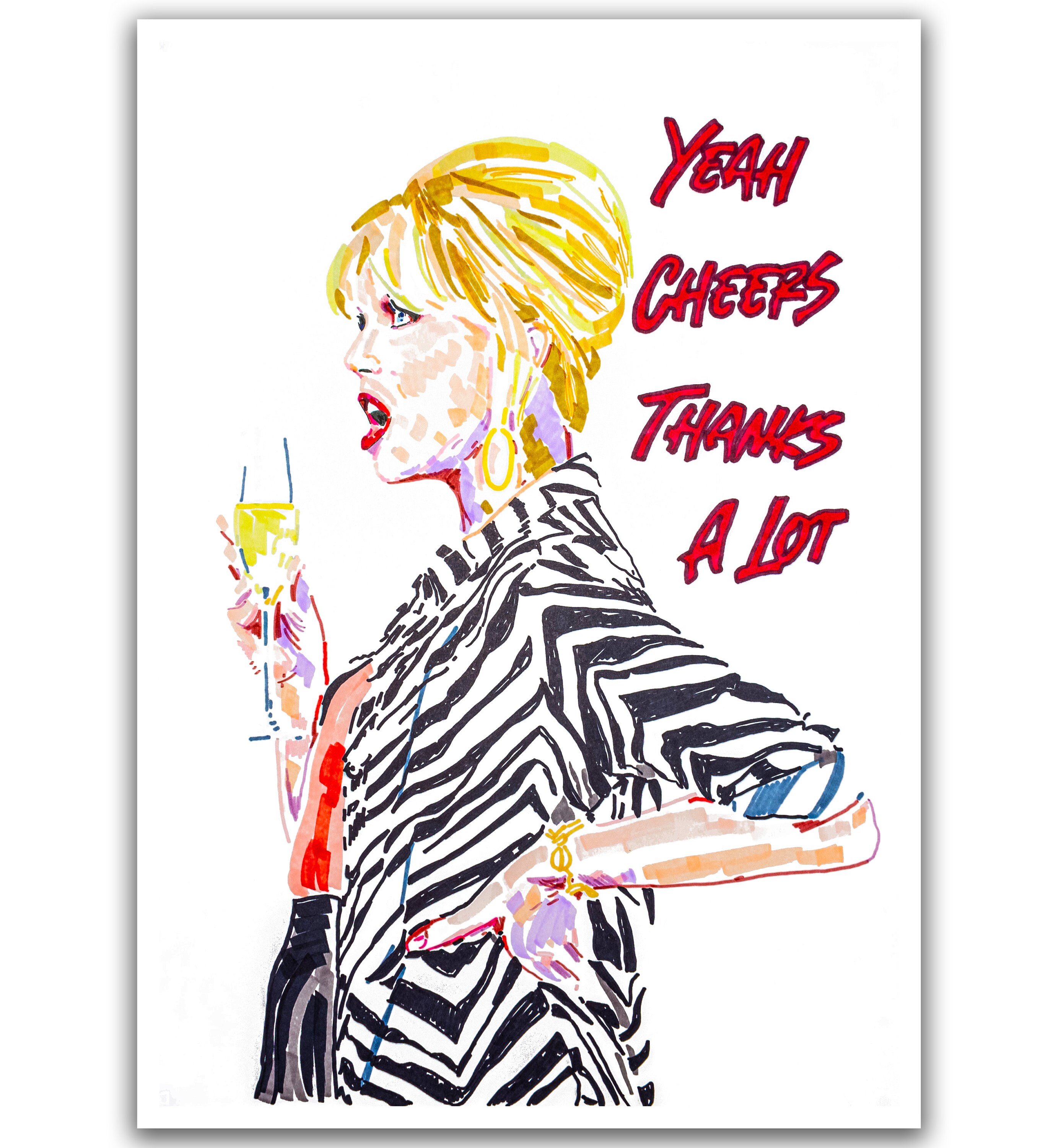 Patsy Stone Yeah, Cheers, Thanks A Lot. Absolutely Fabulous Print - Etsy