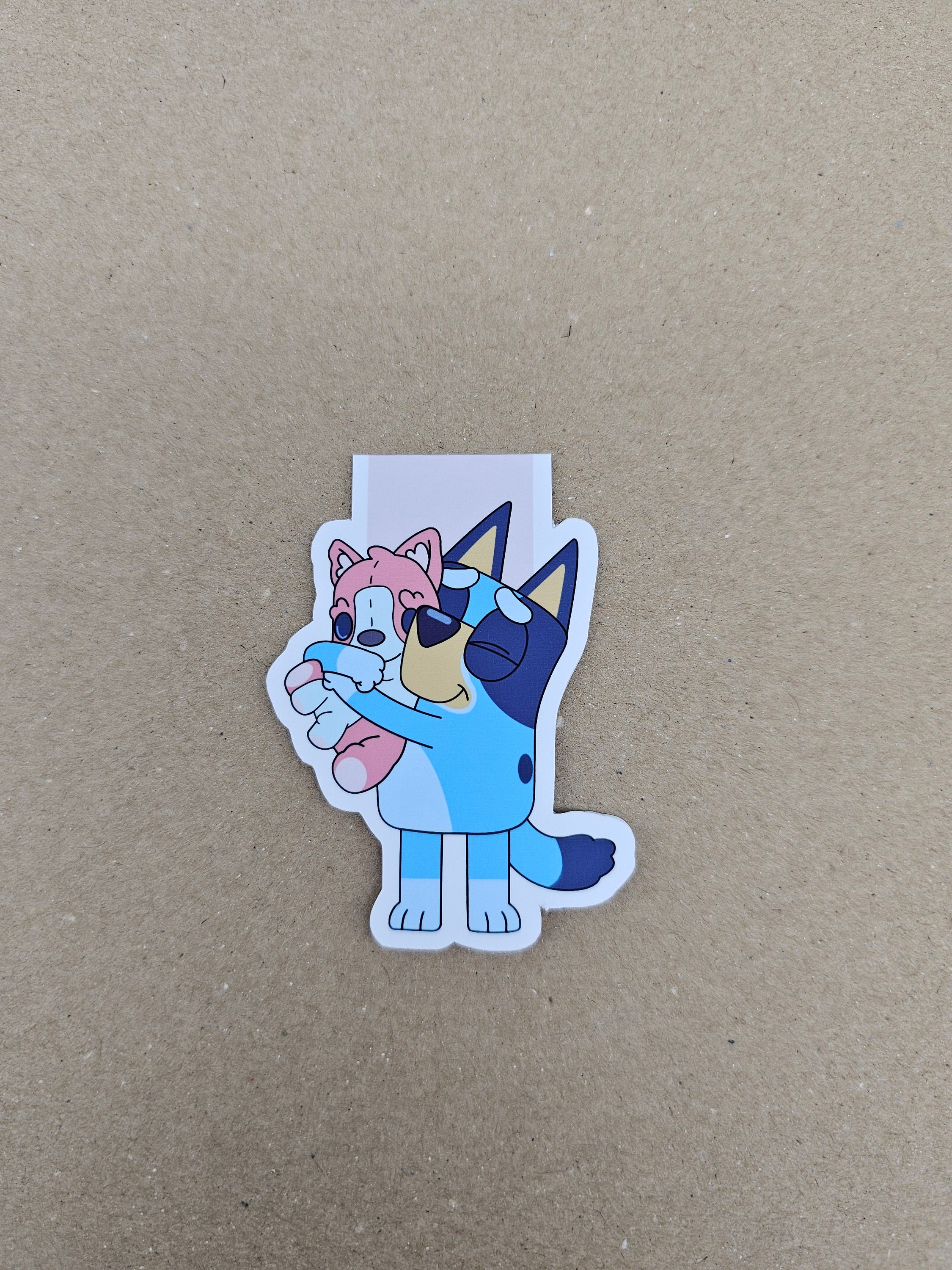 Bluey With Polly Puppy Magnetic Bookmark - Etsy UK