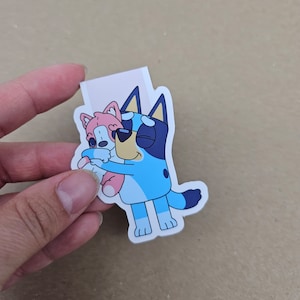 Bluey With Polly Puppy Magnetic Bookmark - Etsy UK