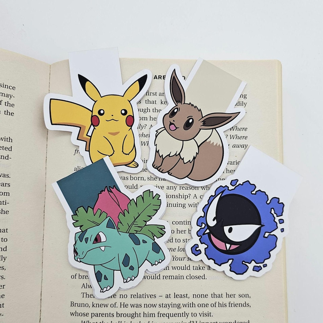 Pokémon Magnetic Bookmarks | Cute Page Markers, Book Lover Gift - Etsy UK